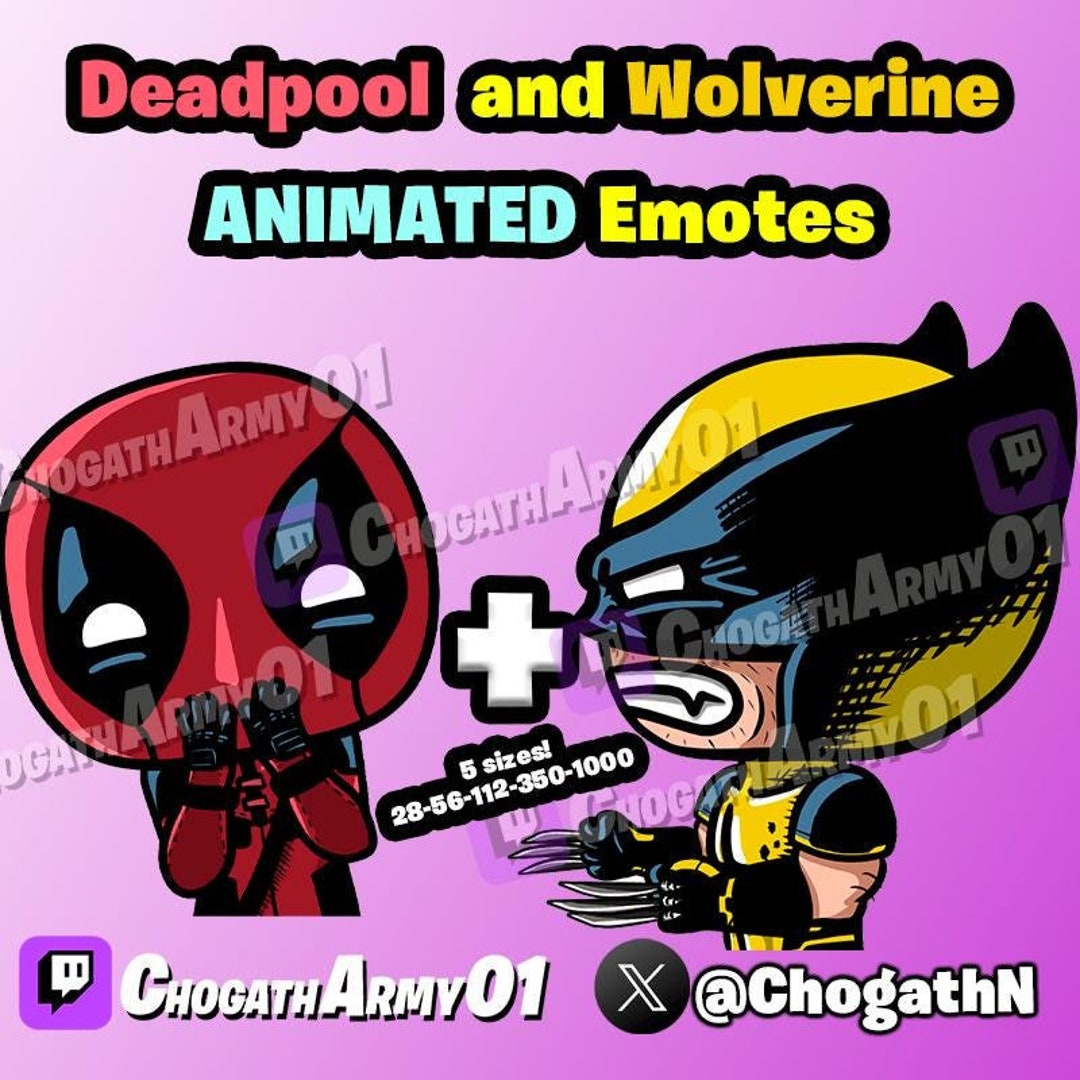 Wolverine and Deadpool ANIMATED EMOTES - Etsy