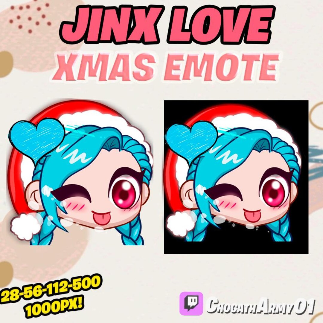 Jinx Love Twitch Emote Christmas Xmas - Etsy