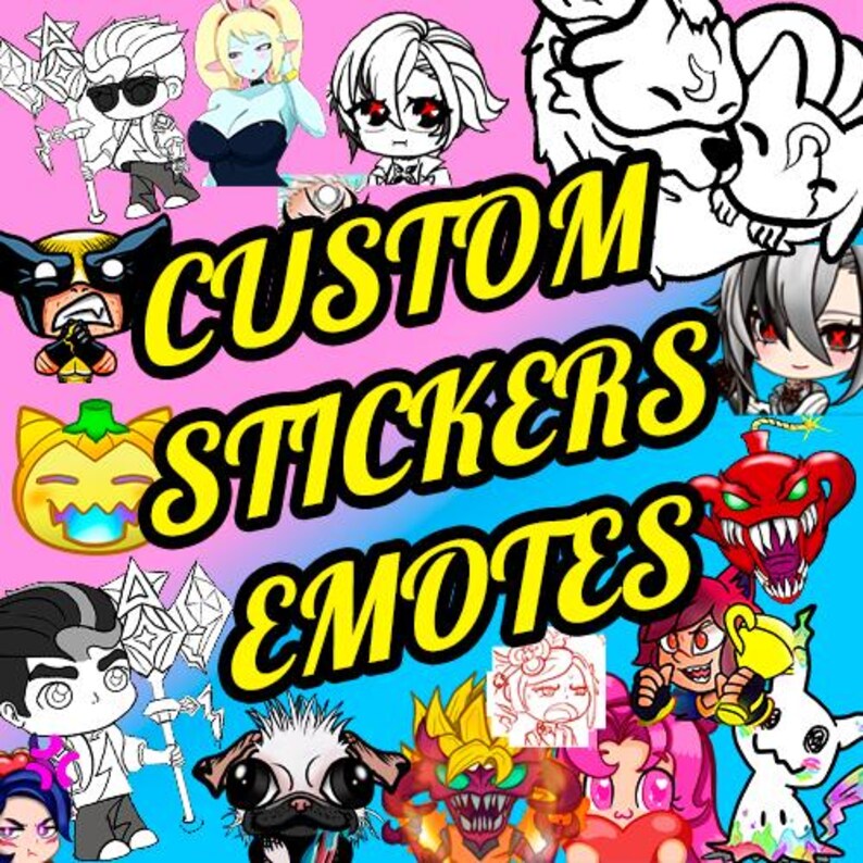 Custom Static Sticker/emote, Twitch Youtube Facebook Discord and More ...