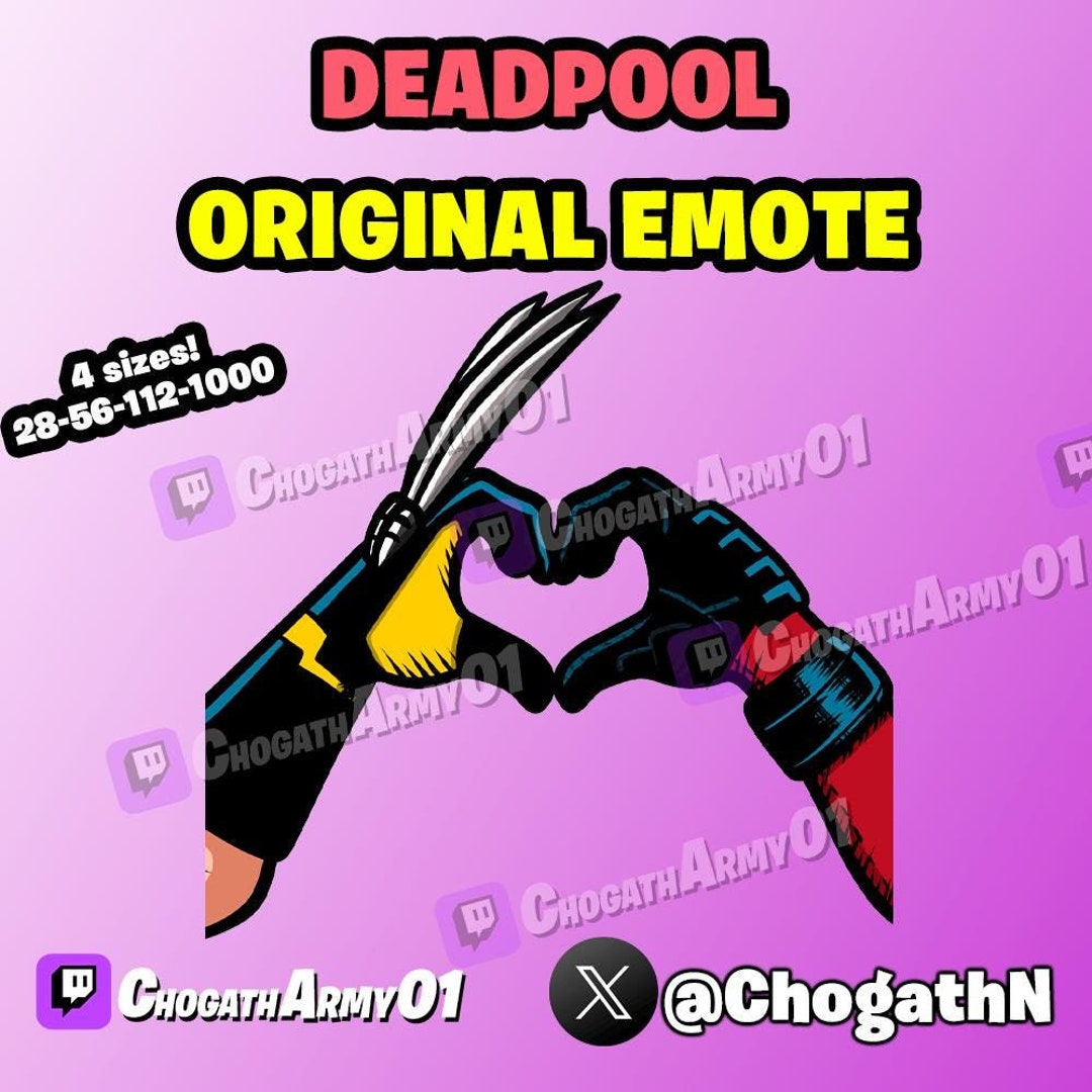 DEADPOOL WOLVERINE Loveheart EMOTE - Etsy