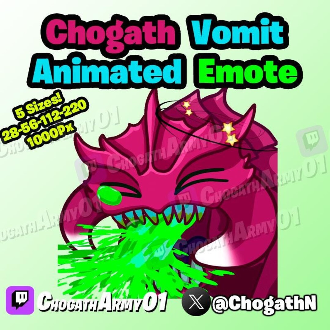 Chogath VOMIT ANIMATED EMOTE - Etsy