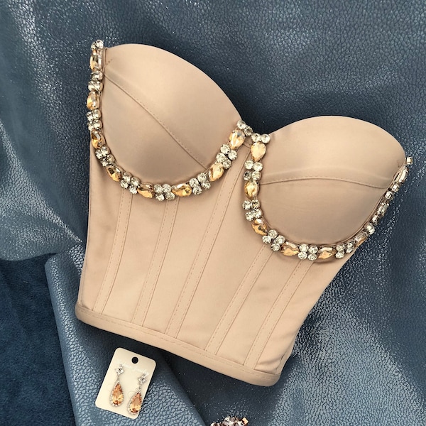Rhinestone Corset - Etsy