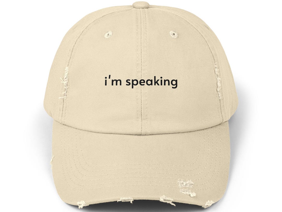 Kamala Harris Hat, 2024 Harris, I'm Speaking, Distressed Hat ...