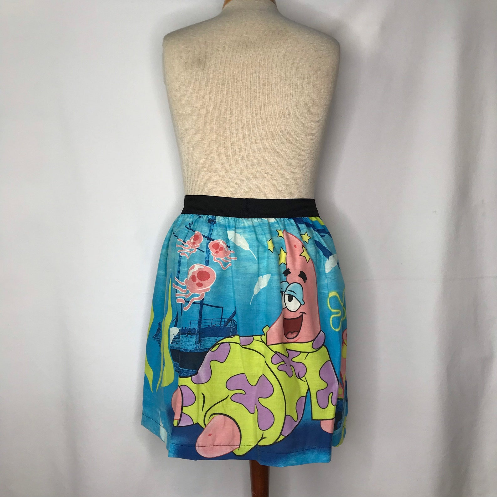 Spongebob Squarepants Ladies Skirt from upcycled fabric | Etsy