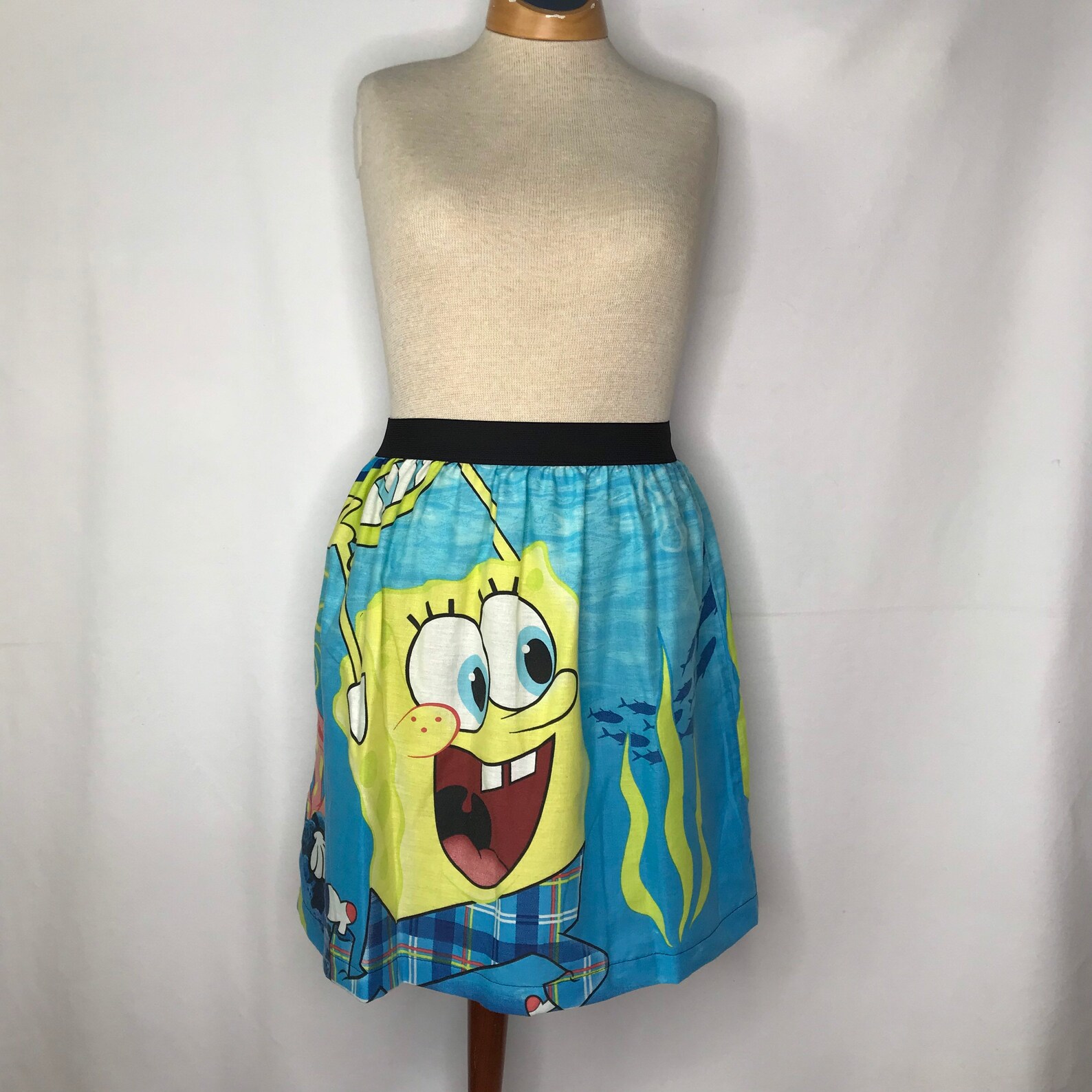 Spongebob Squarepants Ladies Skirt From Upcycled Fabric | Etsy UK