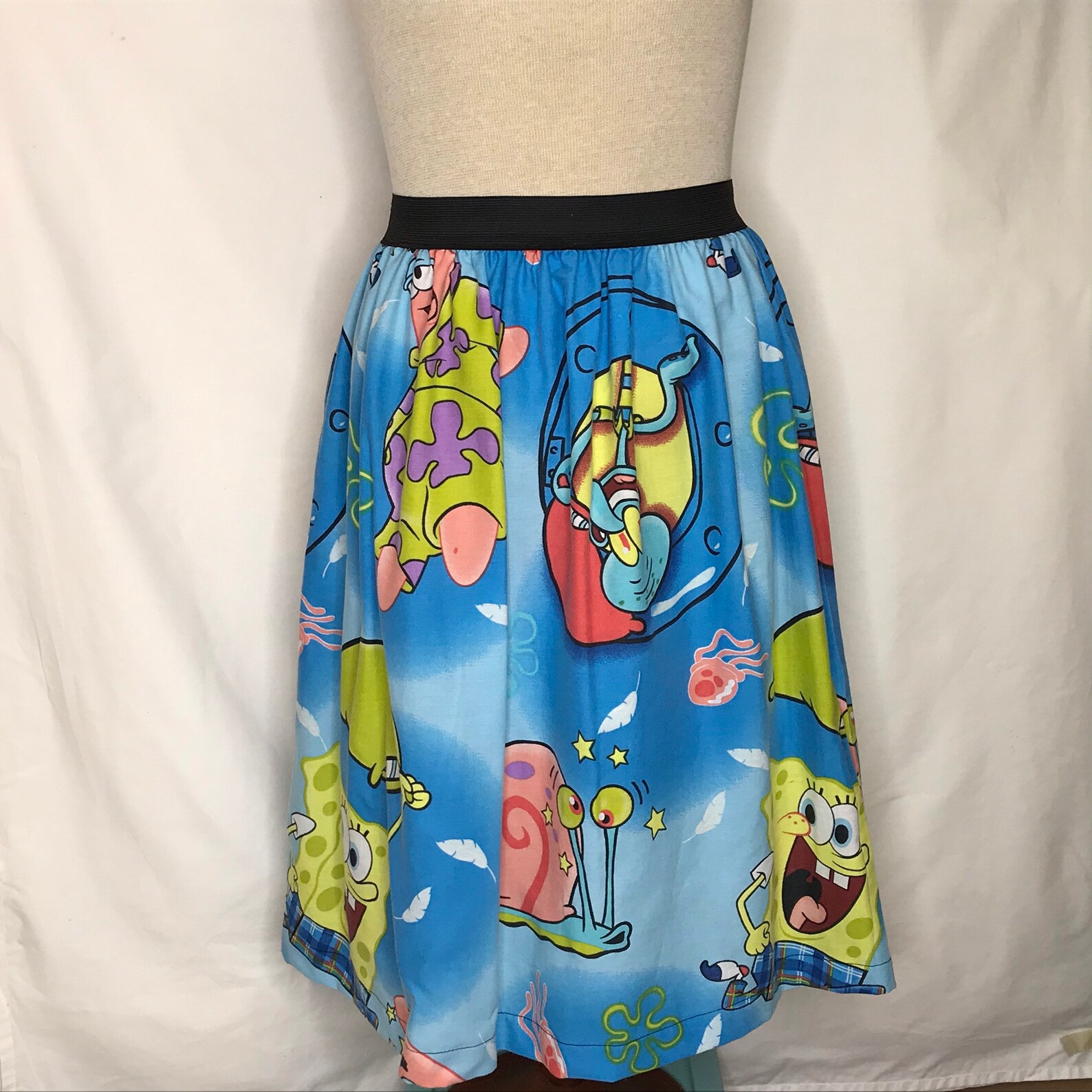 Spongebob Squarepants Ladies Skirt From Upcycled Vintage Fabric - 30 ...