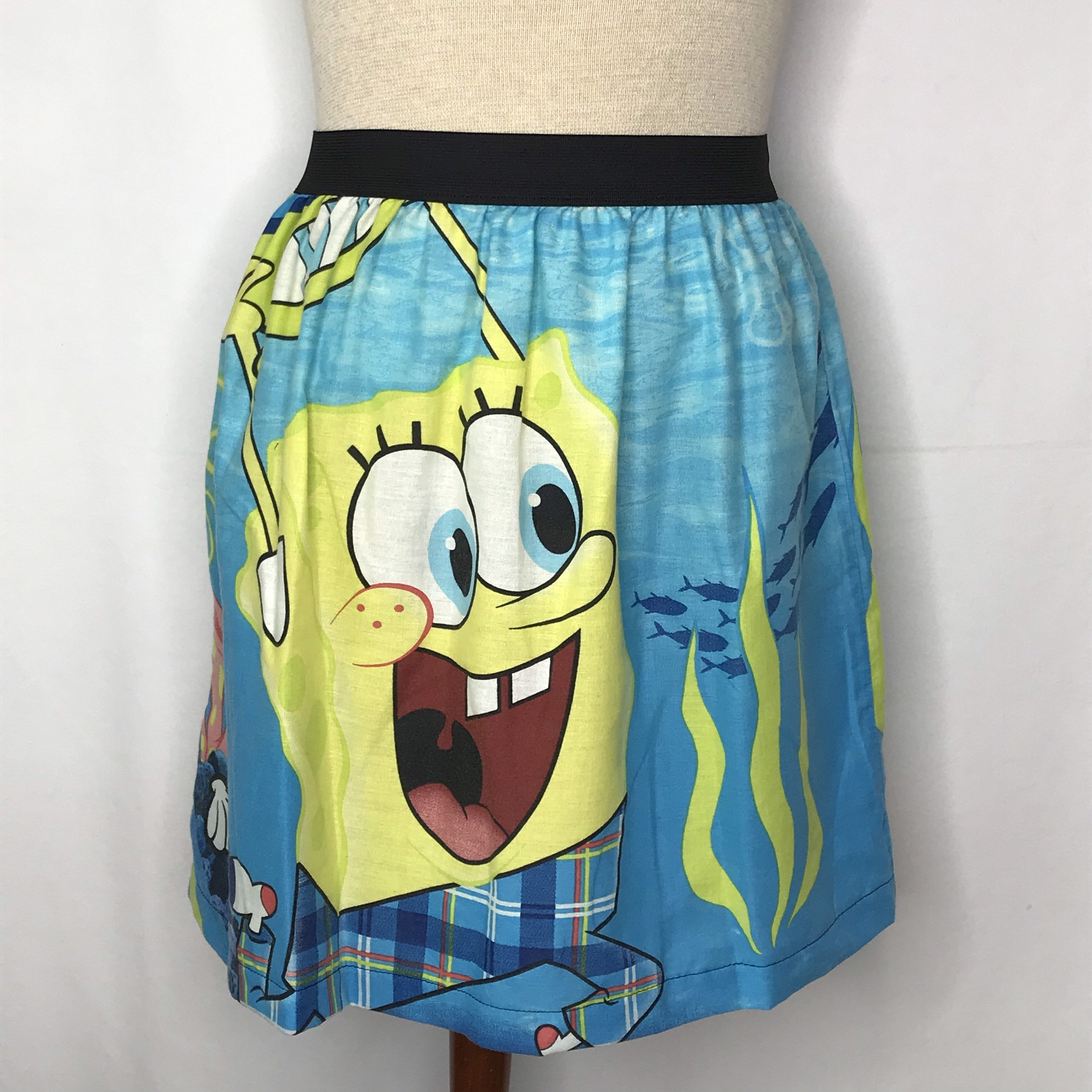 Spongebob Squarepants Ladies Skirt From Upcycled Fabric | Etsy UK