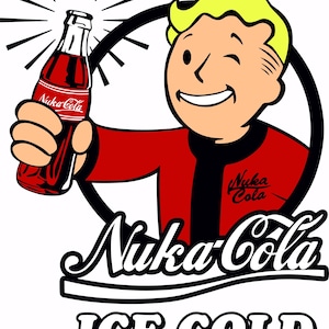 Fallout SVG Designs: Nuka Cola, Vault Boy (outline & Silhouette Files ...