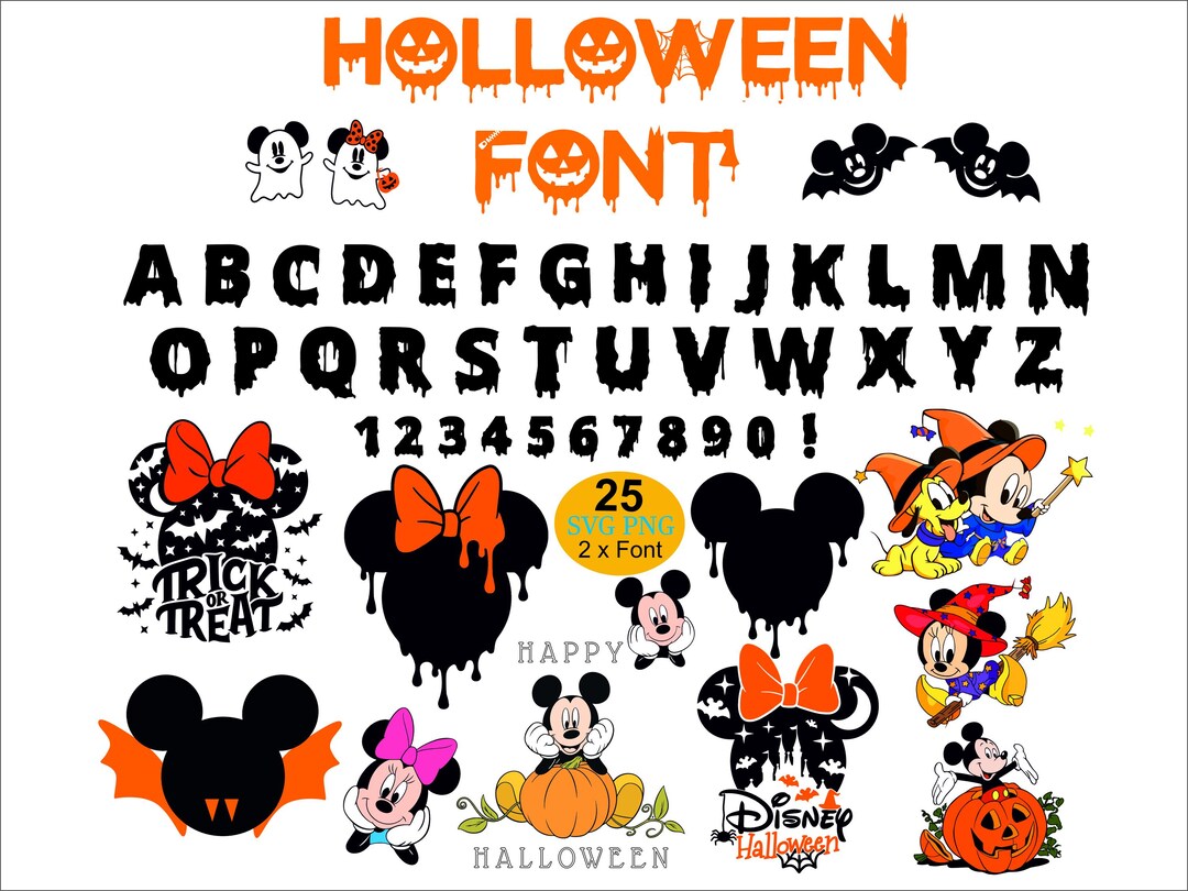 Mouse Halloween Alphabet SVG, Dripping Mouse Font SVG, Mouse Svg ...