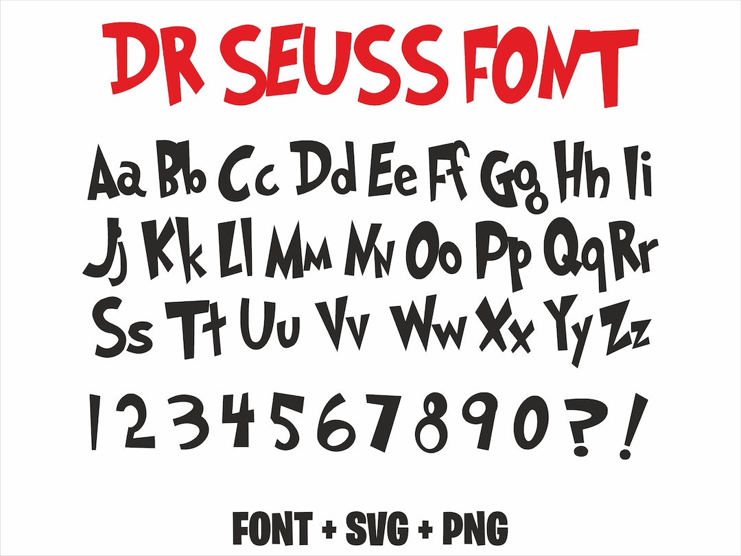 Dr. Seuss Font | OTF File for Cricut Design Space Cutting | Fun Font ...