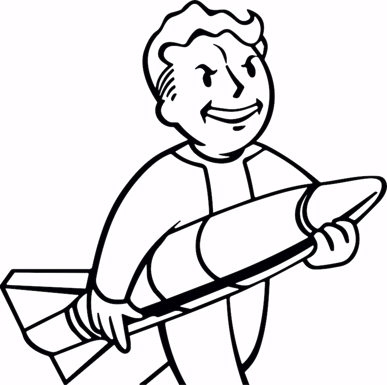 Fallout Designs Fallout Svg, Outline & Silhouette Files SVG, Power ...