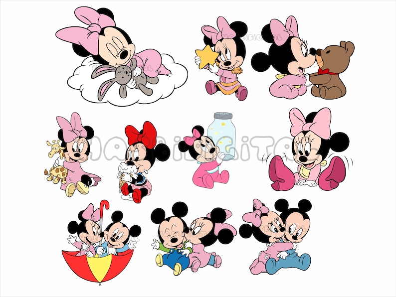 Baby Mickey SVG Bundle: Layered Vector Cut Files (digital Download) - Etsy