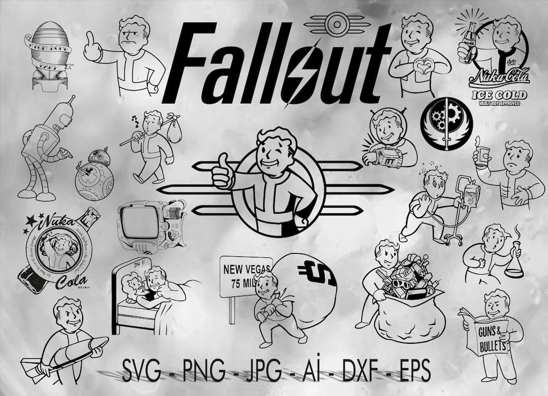 Fallout Designs - Fallout Svg, Outline & Silhouette Files - SVG, Power ...