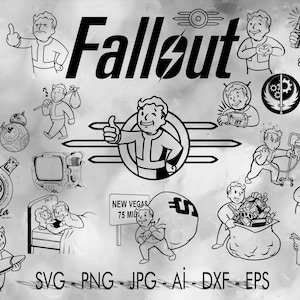 Fallout Designs - Fallout Svg, Outline & Silhouette Files - SVG, Power ...