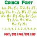 Grinch Font SVG Bundle: Christmas Doodle Letters (SVG, PNG) - Etsy