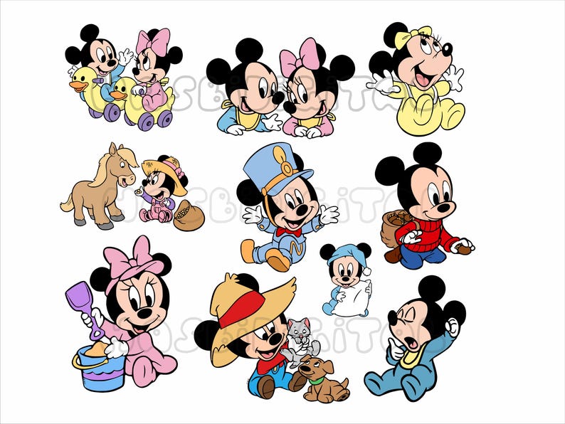 Baby Mickey SVG Bundle: Layered Vector Cut Files (digital Download) - Etsy