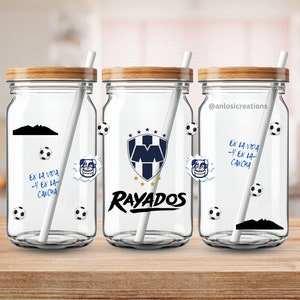 Rayados De Monterrey Wrap PNG for 16oz Cup - Etsy