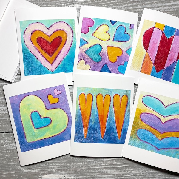 Heart Note Cards - Etsy