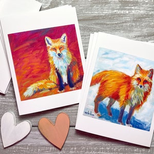 Fox Note Cards Set, Fox Stationery Set of 6, Woodland Animal Stationery ...