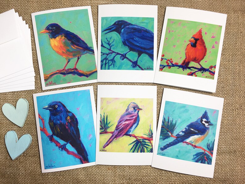 Blank Note Cards With Birds Stationery Set Bird Notecards - Etsy