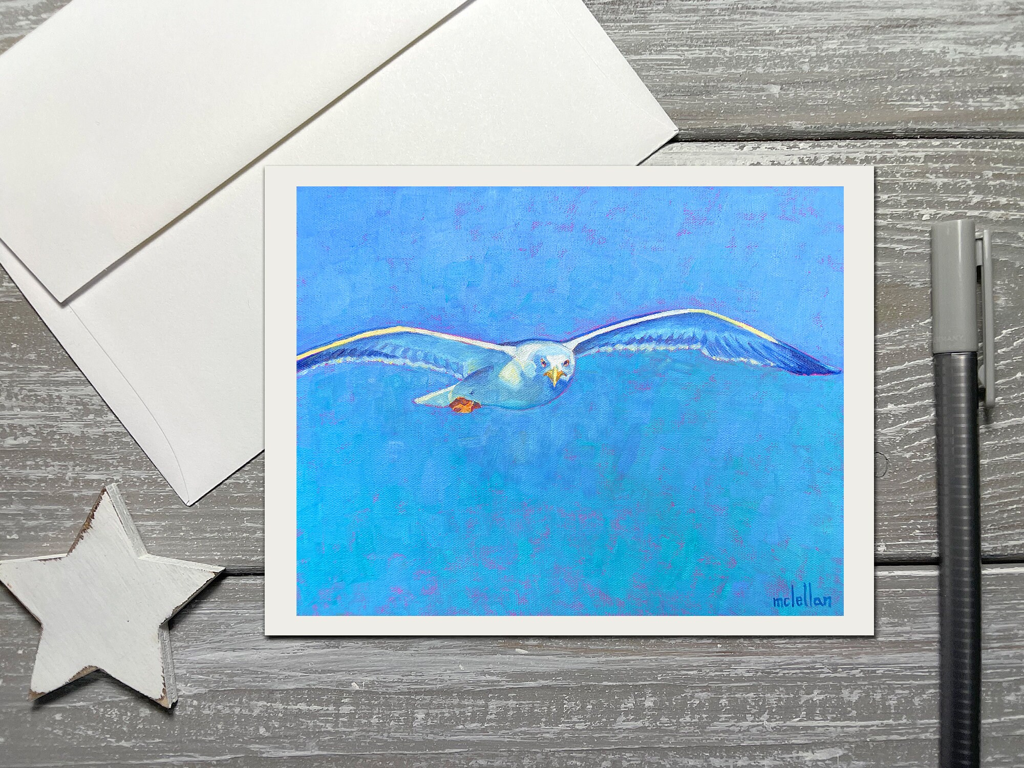Note Cards Coastal Bird Art Greeting Card Set Thank You Cards Bird ...