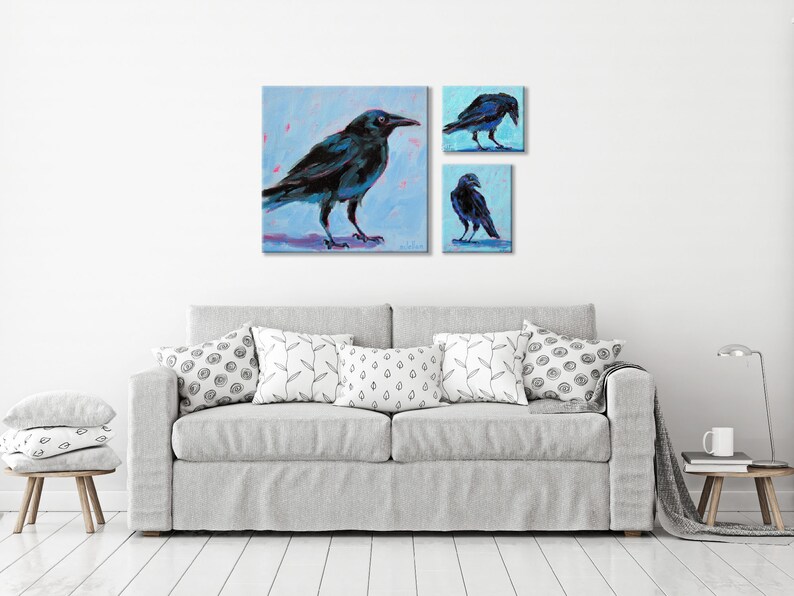 Crow Art Print Wall Decor Crow Decor for Home Bird Art Print - Etsy