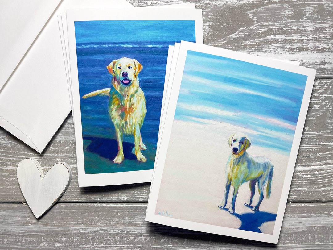 White Lab Note Cards, Labrador Retriever Note Cards, Blank Greeting ...