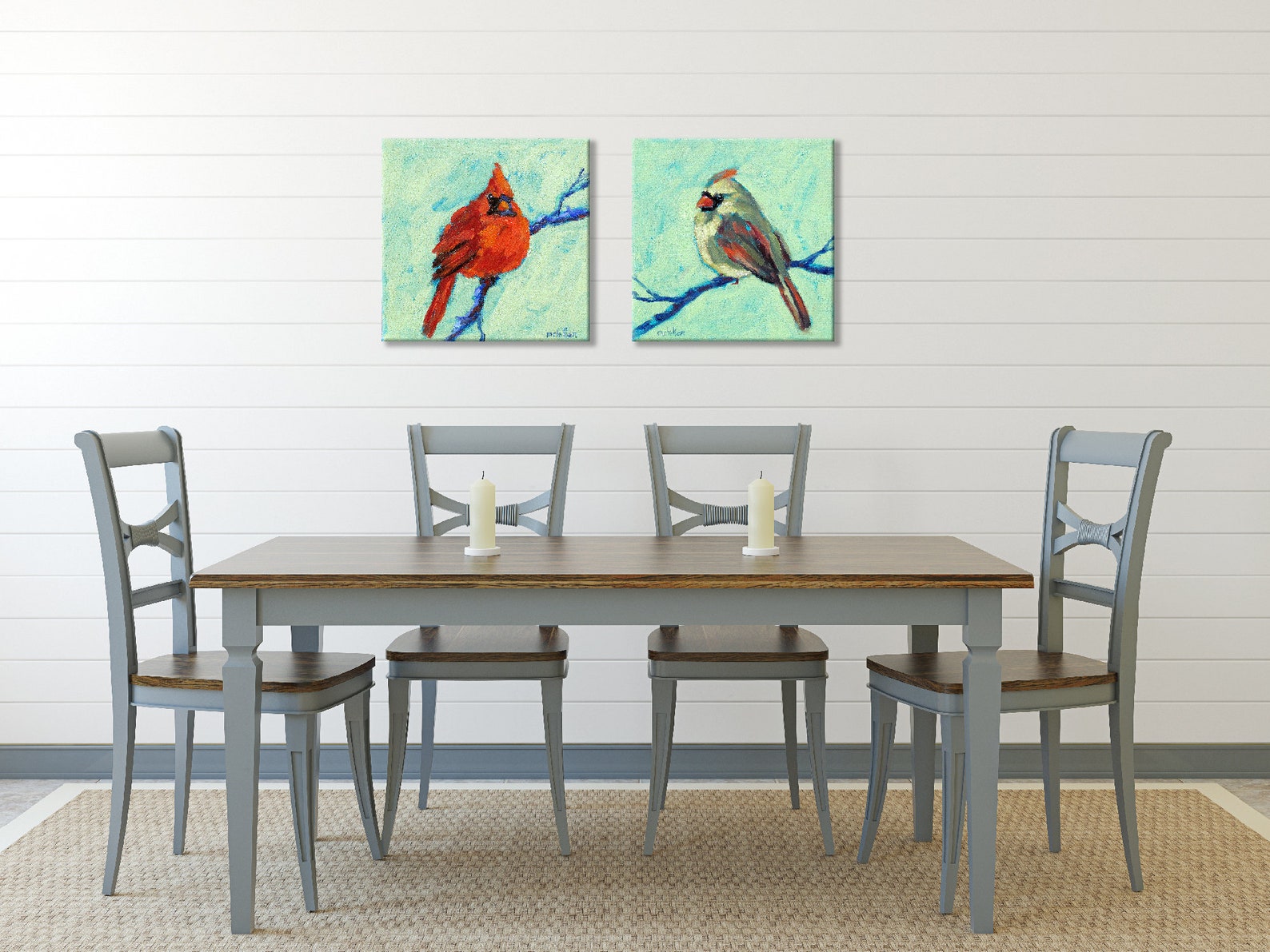 Male Cardinal Home Decor Wall Art Prints Cardinal Art Print | Etsy