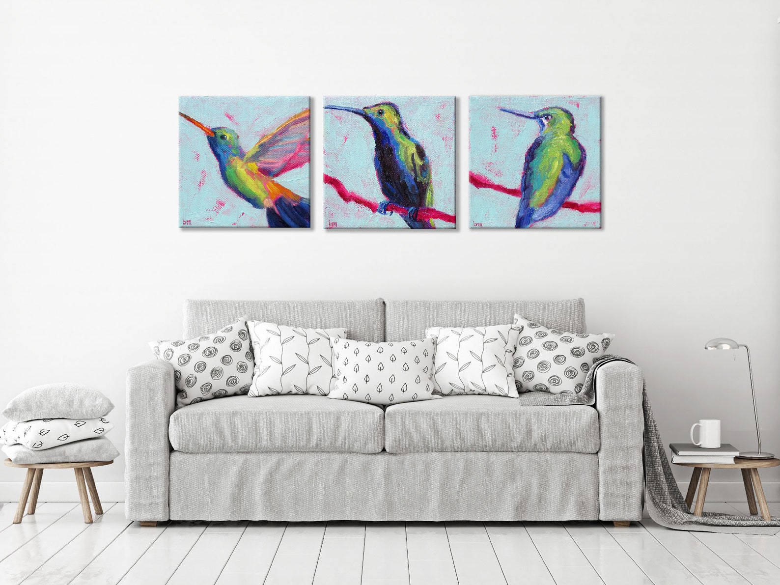 Hummingbird Art Print Original Oil Painting Print | Etsy