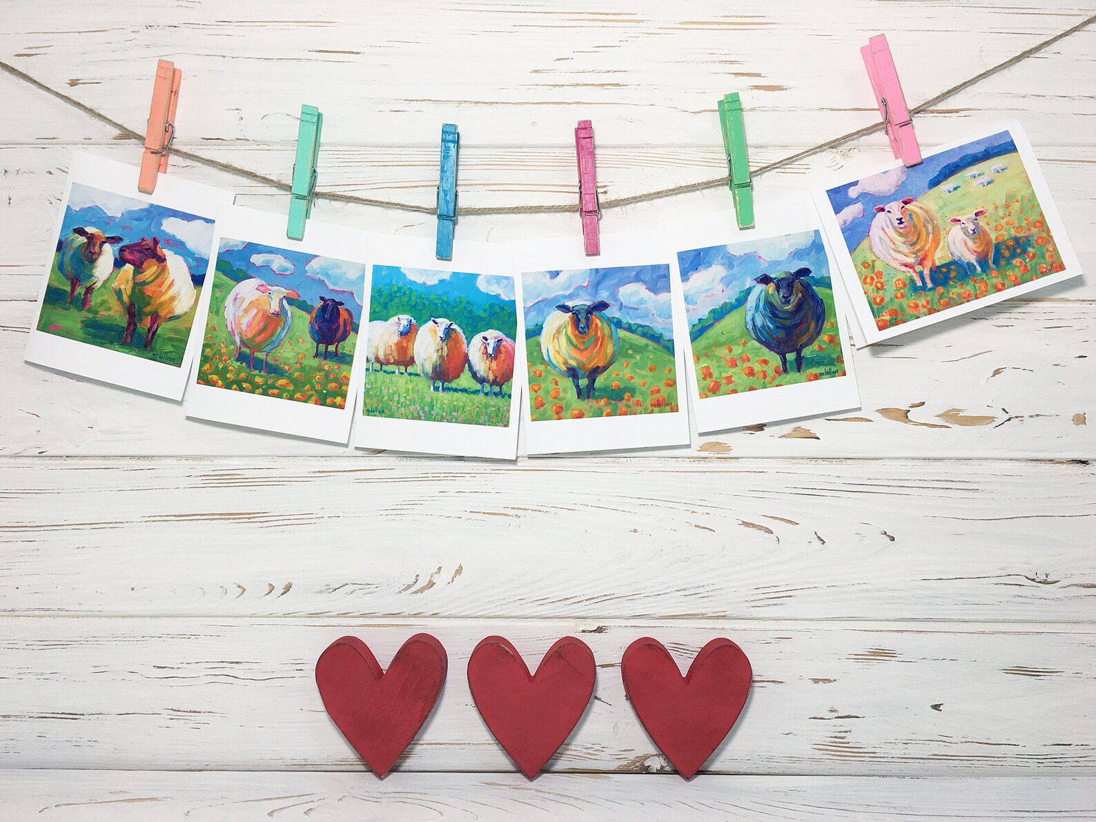 Sheep Greeting Card Set Whimsical Note Cards Set Sheep - Etsy