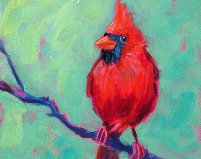 Male Cardinal Cardinal Art Bird Art Original Painting - Etsy