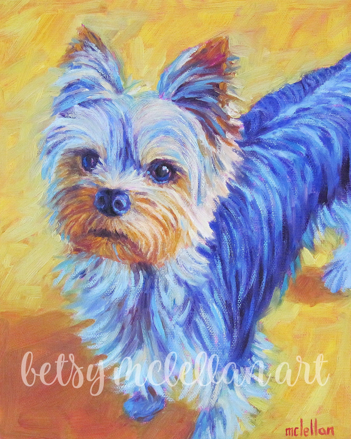 Yorkie Art Print Dog Yorkshire Terrier Wall Art Prints | Etsy