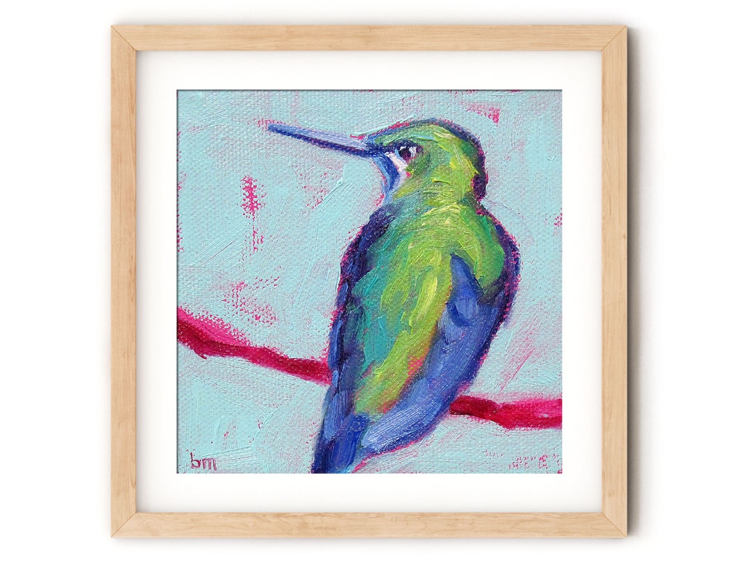 Hummingbird Art Print, Colorful Wall Art, Hummingbird Wall Art Nature ...