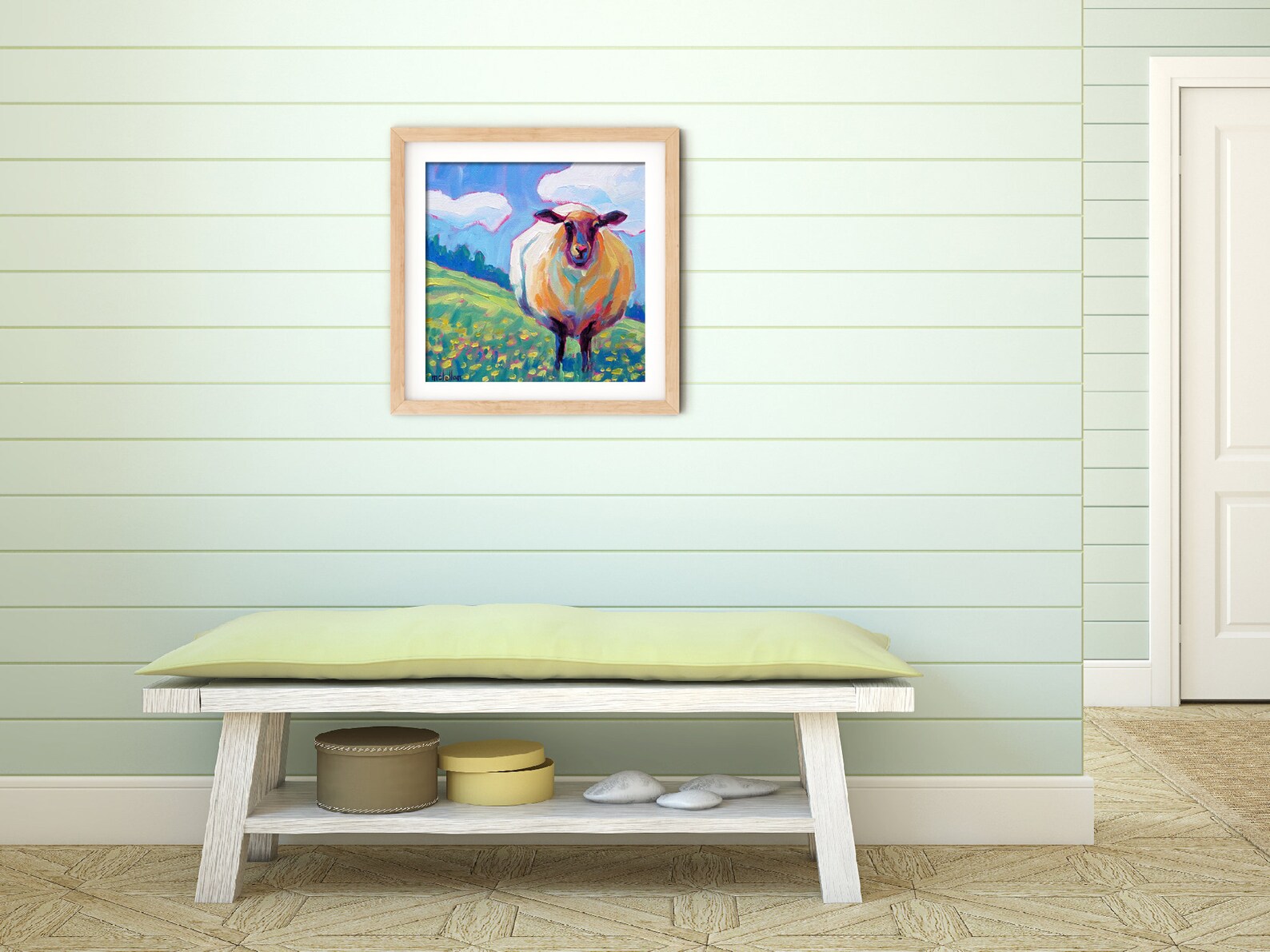 Sheep Art Print Canvas Nursery Wall Decor Nursery Decor | Etsy