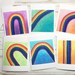 Rainbow Note Cards With Envelopes Set of 6 Rainbow Stationery - Etsy