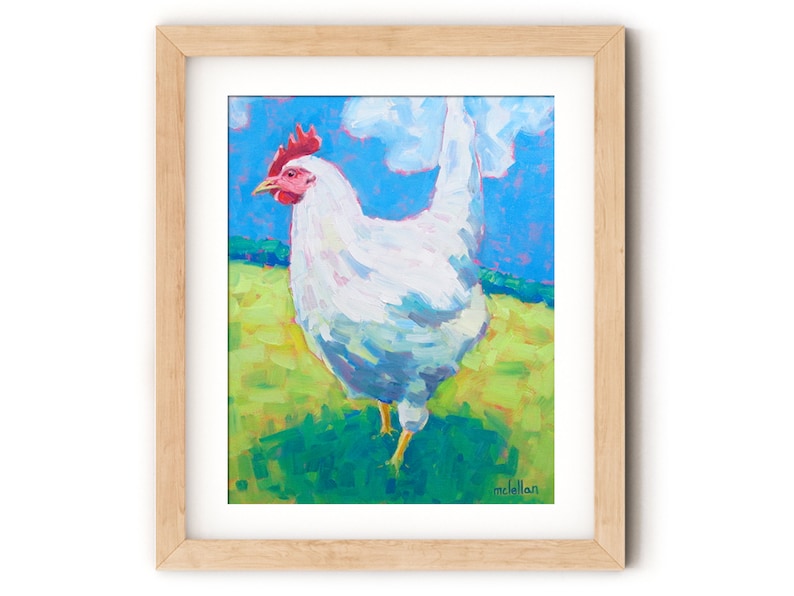 Chicken Art Print Wall Decor for Kitchen Chicken Art Work | Etsy