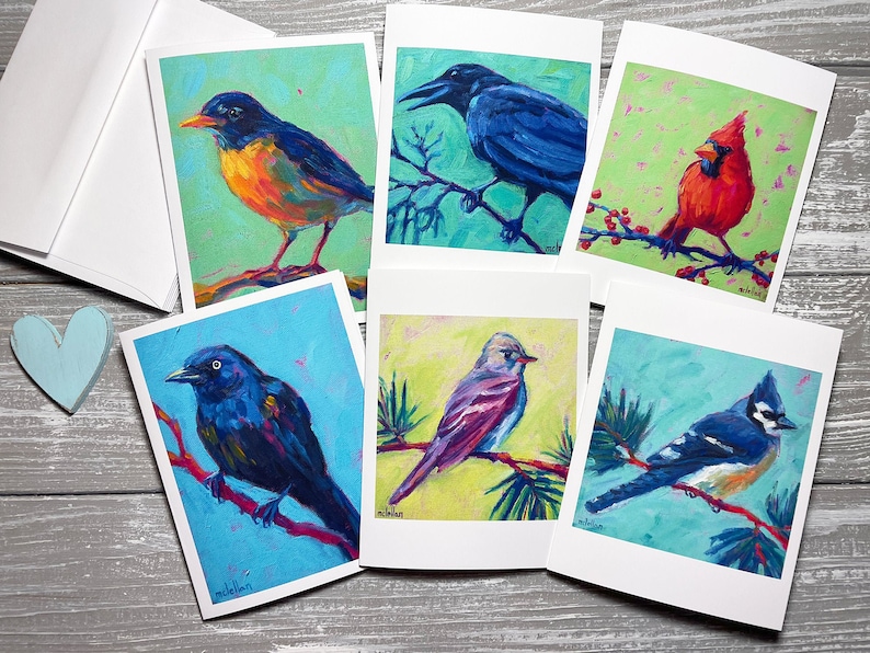 Blank Note Cards With Birds Stationery Set Bird Notecards - Etsy