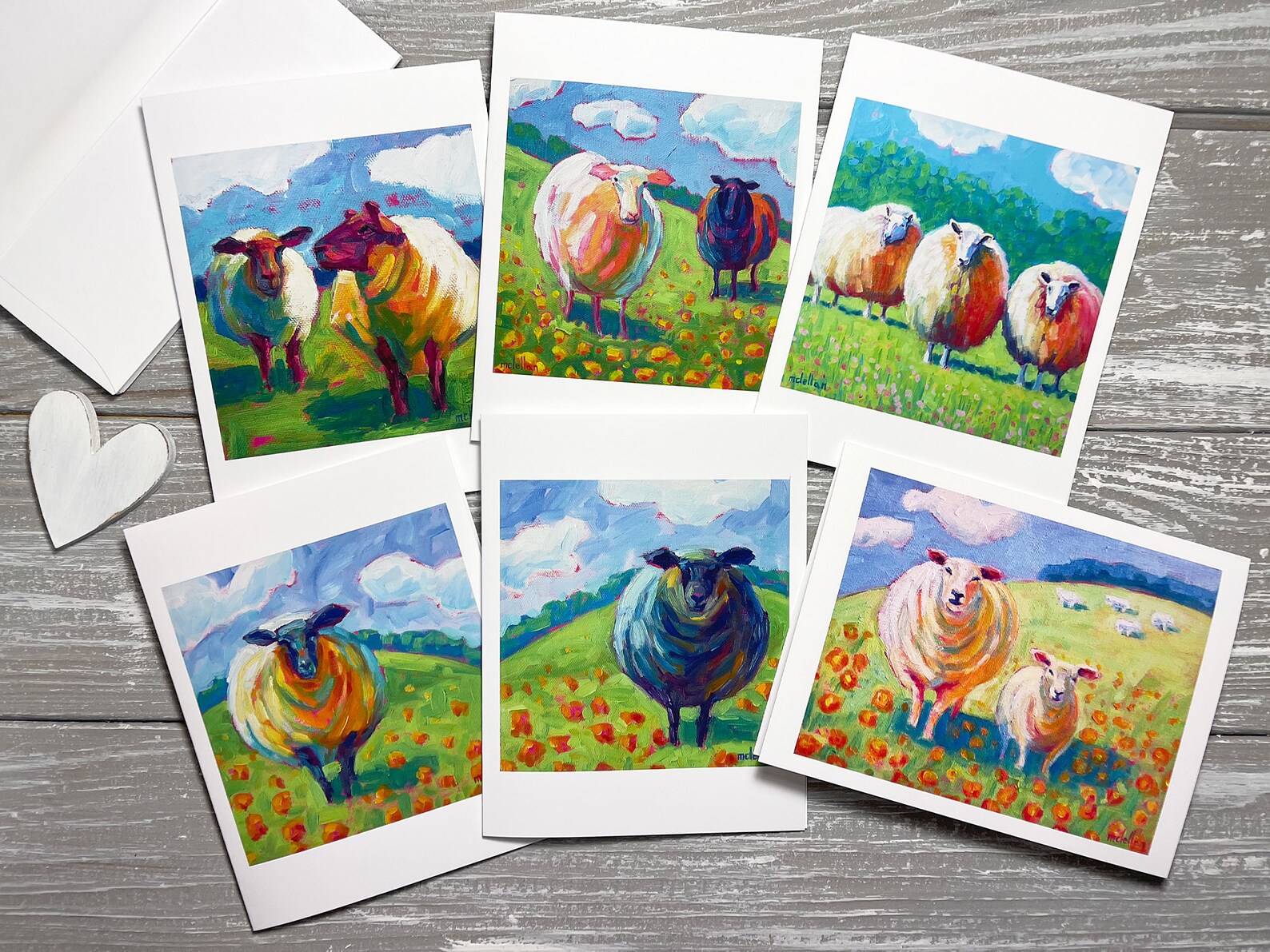 Sheep Greeting Card Set Whimsical Note Cards Set Sheep - Etsy