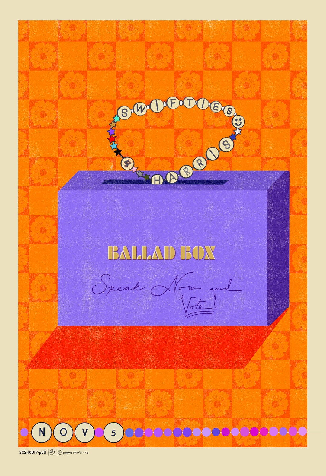 Kamala Harris Poster drawing a Day 37 Ballad Box by Winnie Fripette - Etsy