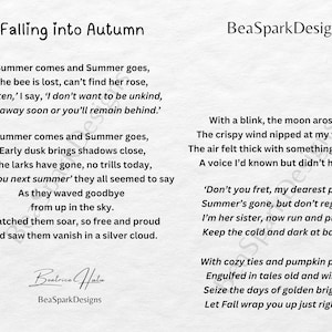 Autumn Poem Wall Art | Printable Fall Poetry Wall Art | Kids Autumn ...