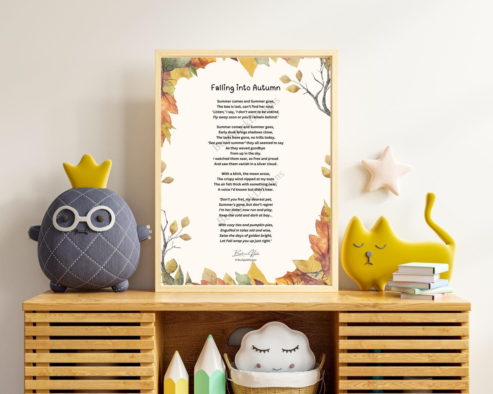 Autumn Poem Wall Art | Printable Fall Poetry Wall Art | Kids Autumn ...