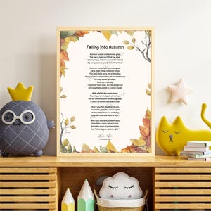 Autumn Poem Wall Art | Printable Fall Poetry Wall Art | Kids Autumn ...