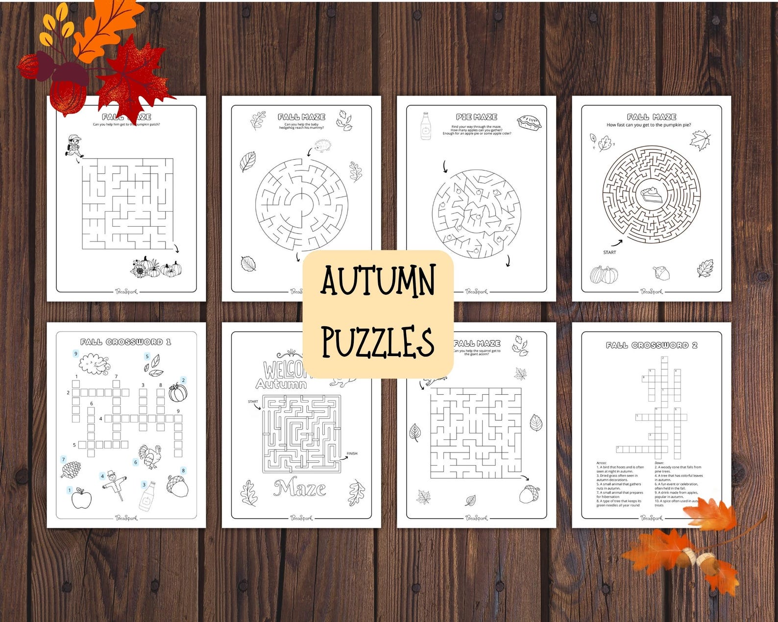 Printable Autumn Activities. Fall Activity Worksheets. Kids Activities ...