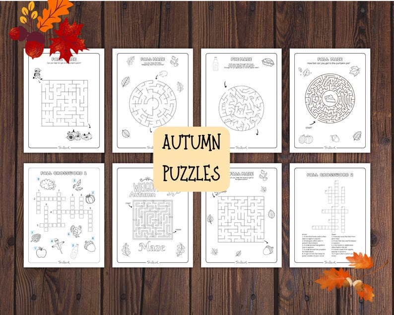 Printable Autumn Activities. Fall Activity Worksheets. Kids Activities ...