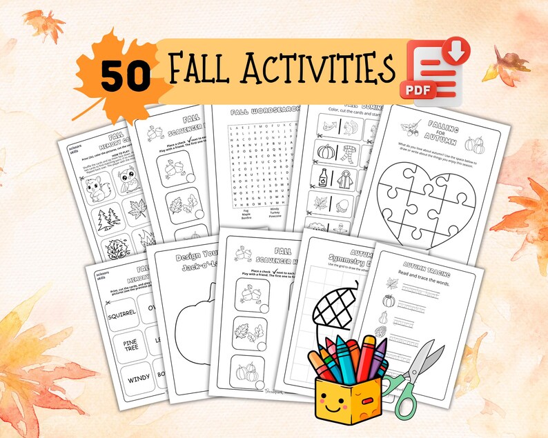 Printable Autumn Activities. Fall Activity Worksheets. Kids Activities ...