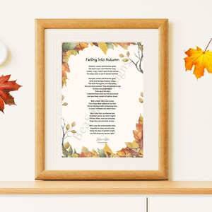 Autumn Poem Wall Art | Printable Fall Poetry Wall Art | Kids Autumn ...