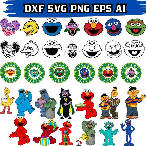 Sesame Street Svg - Etsy