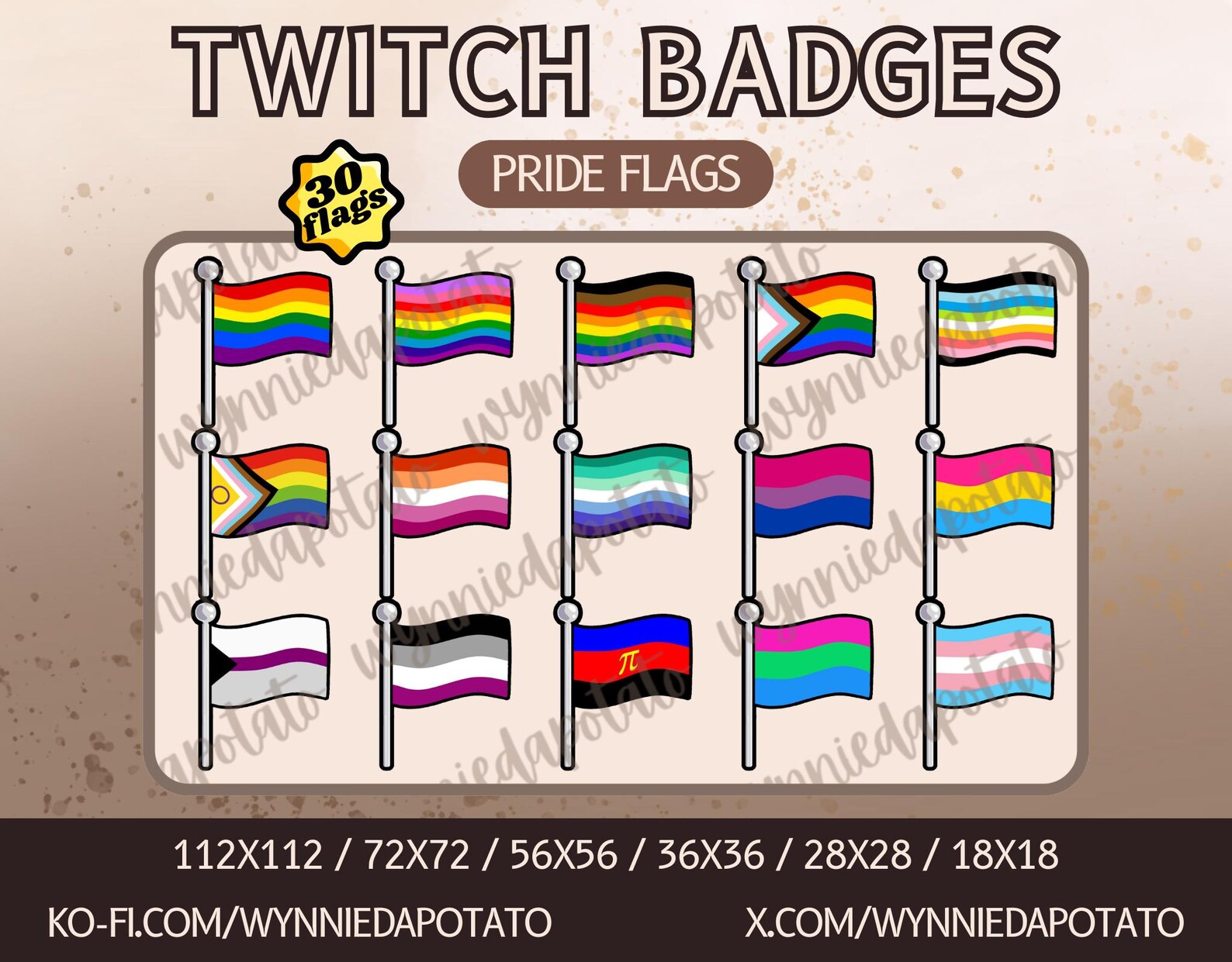 MASSIVE SET of 30 Pride Flag Emotes for Twitch, Discord, Youtube ...