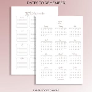 2025-2030 Yearly Calendar Printable: Minimalist A4 & Letter (digital ...