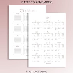 2025-2030 Yearly Calendar Printable: Minimalist A4 & Letter (digital ...